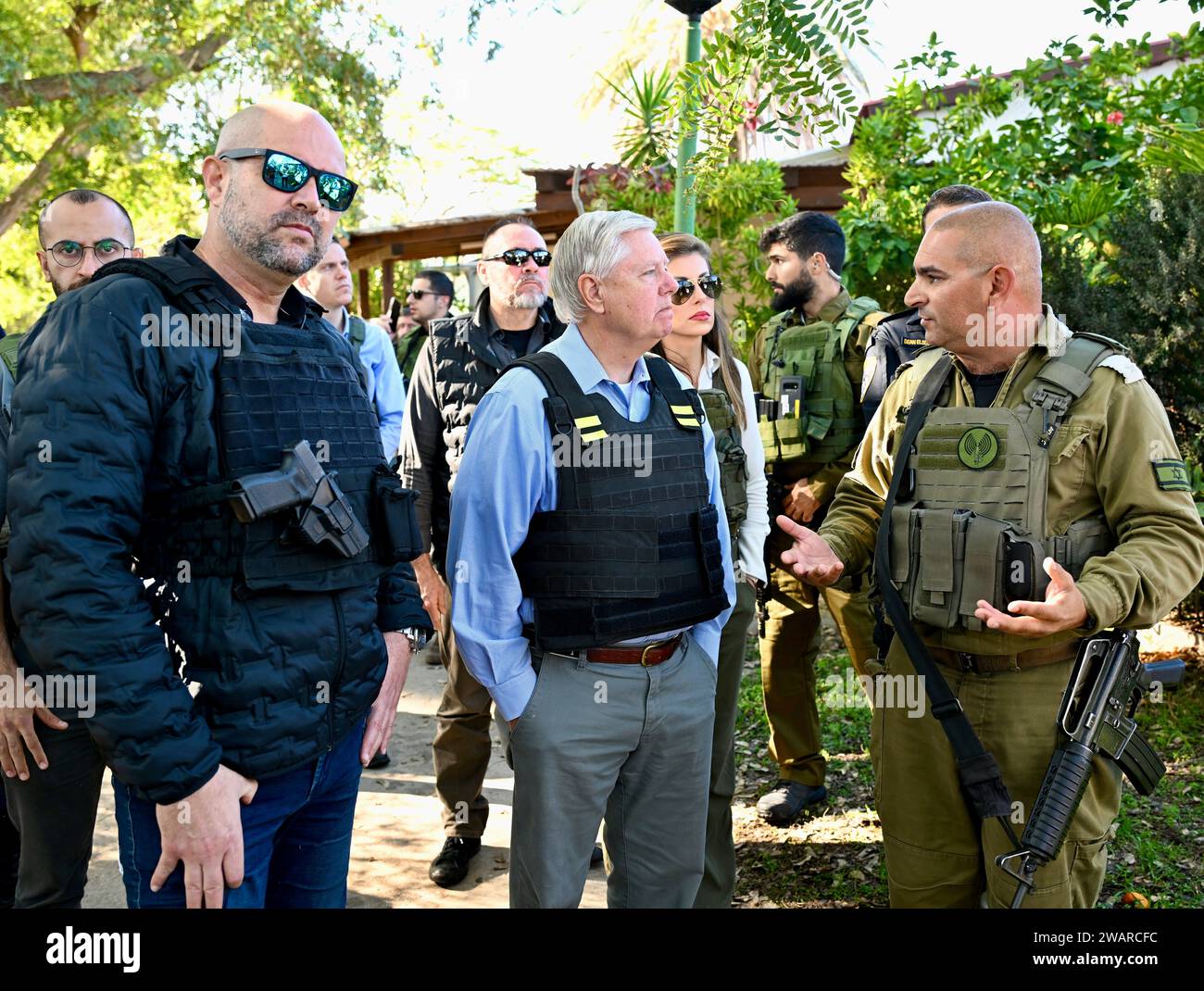 Kfar Aza, Israel. 04th Jan, 2024. U.S. Senator Lindsey Graham, R-SC ...