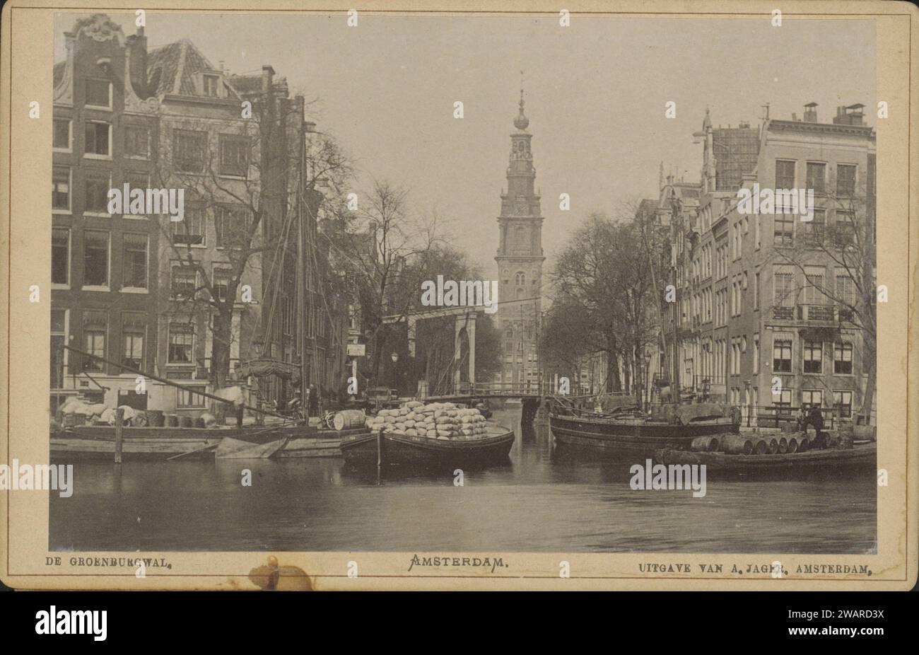 Groenburgwal and Zuiderkerk, seen from the Amstel, Amsterdam, Andries ...