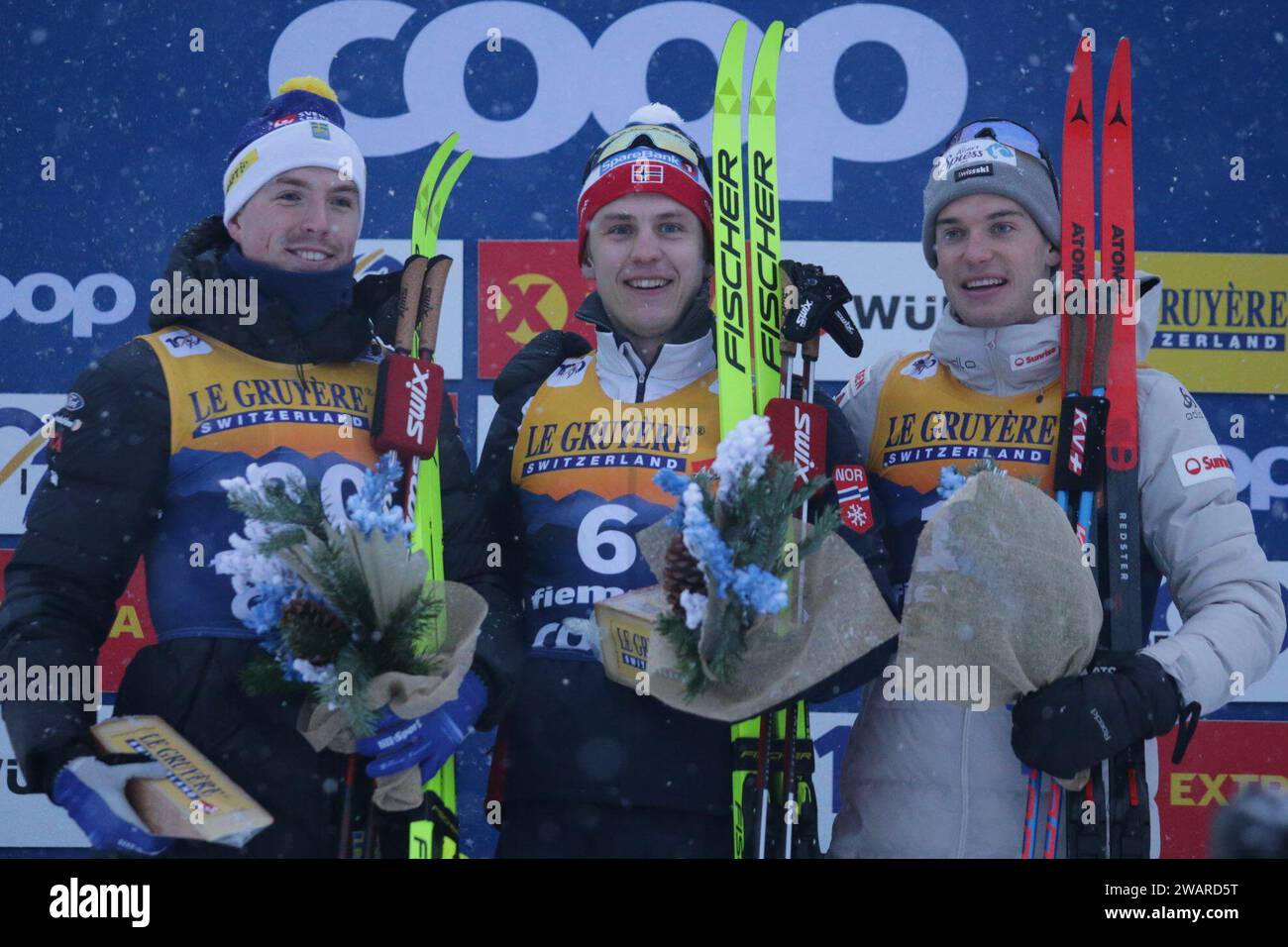 Lago Di Tesero, Italy. 06th Jan, 2024. © Pierre Teyssot/MAXPPP ; Cross ...
