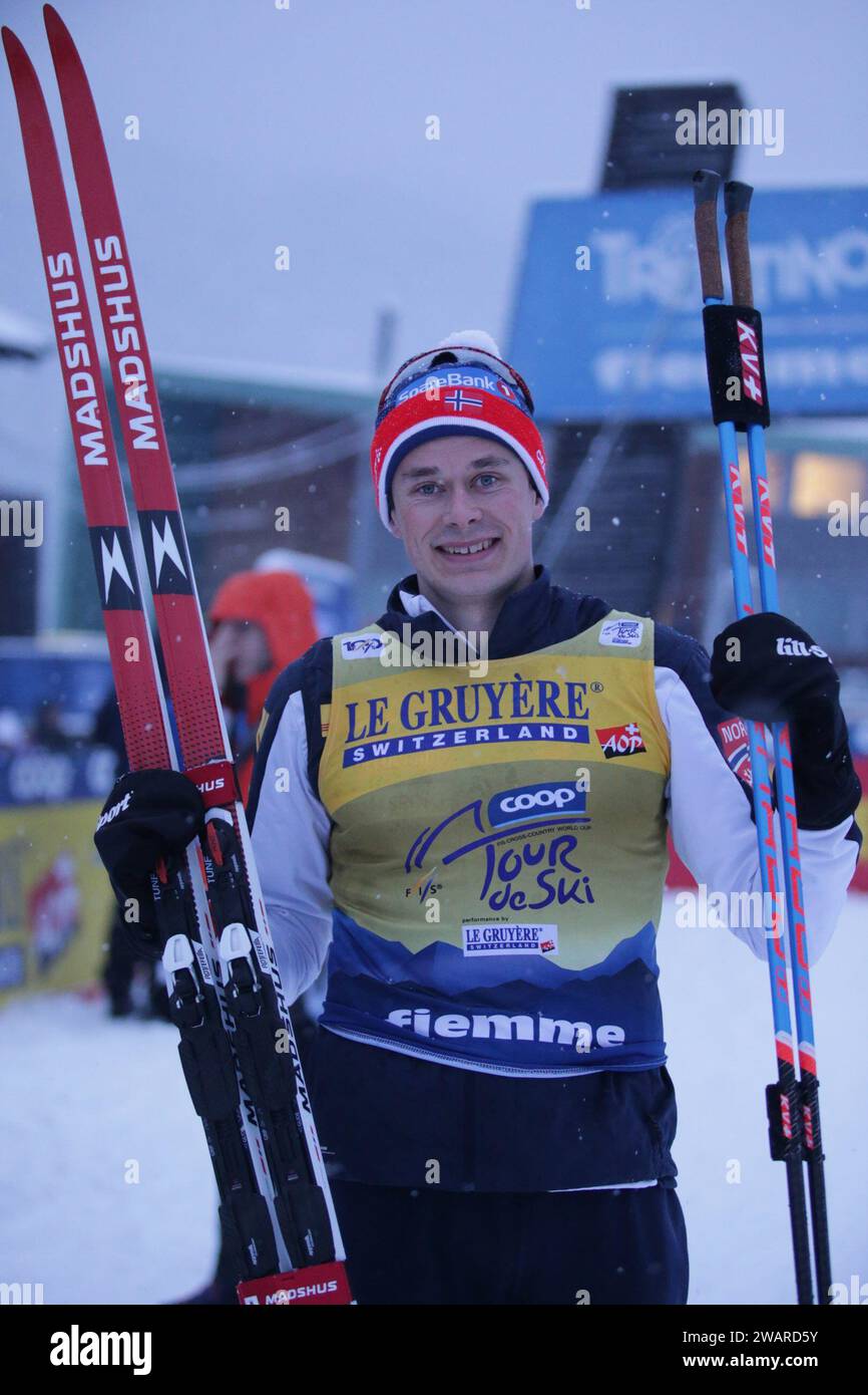 Lago Di Tesero, Italy. 06th Jan, 2024. © Pierre Teyssot/MAXPPP ; Cross ...