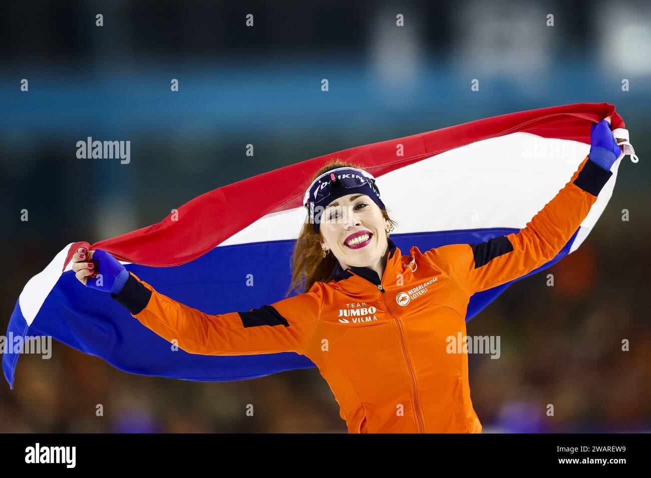 HEERENVEEN - Antoinette Rijpma-De Jong (NED) cheers after winning the ...