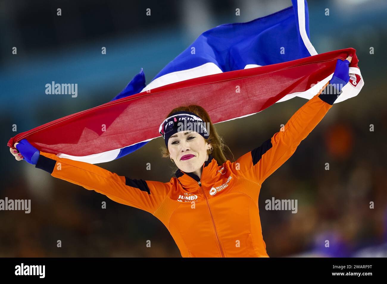 HEERENVEEN - Antoinette Rijpma-De Jong (NED) cheers after winning the ...