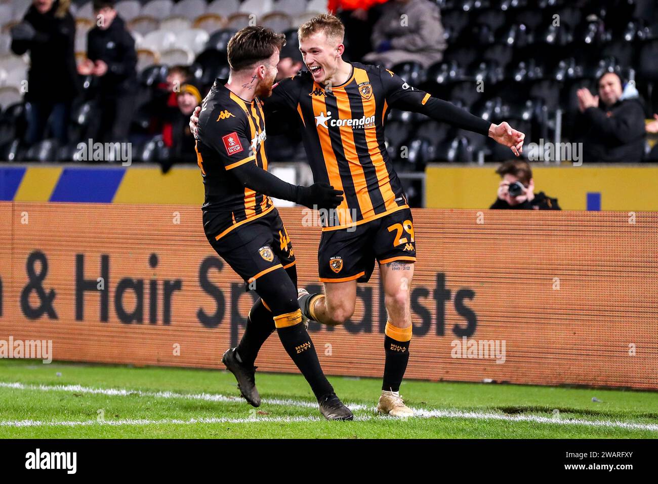 Matty Jacob of Hull City celebrates his goal during the Emirates FA Cup ...