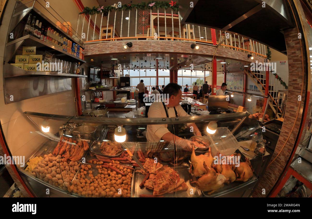 BOGOTA-COLOMBIA. 03-01-2024. Tourist climb the Monserrat hill in Bogota ...