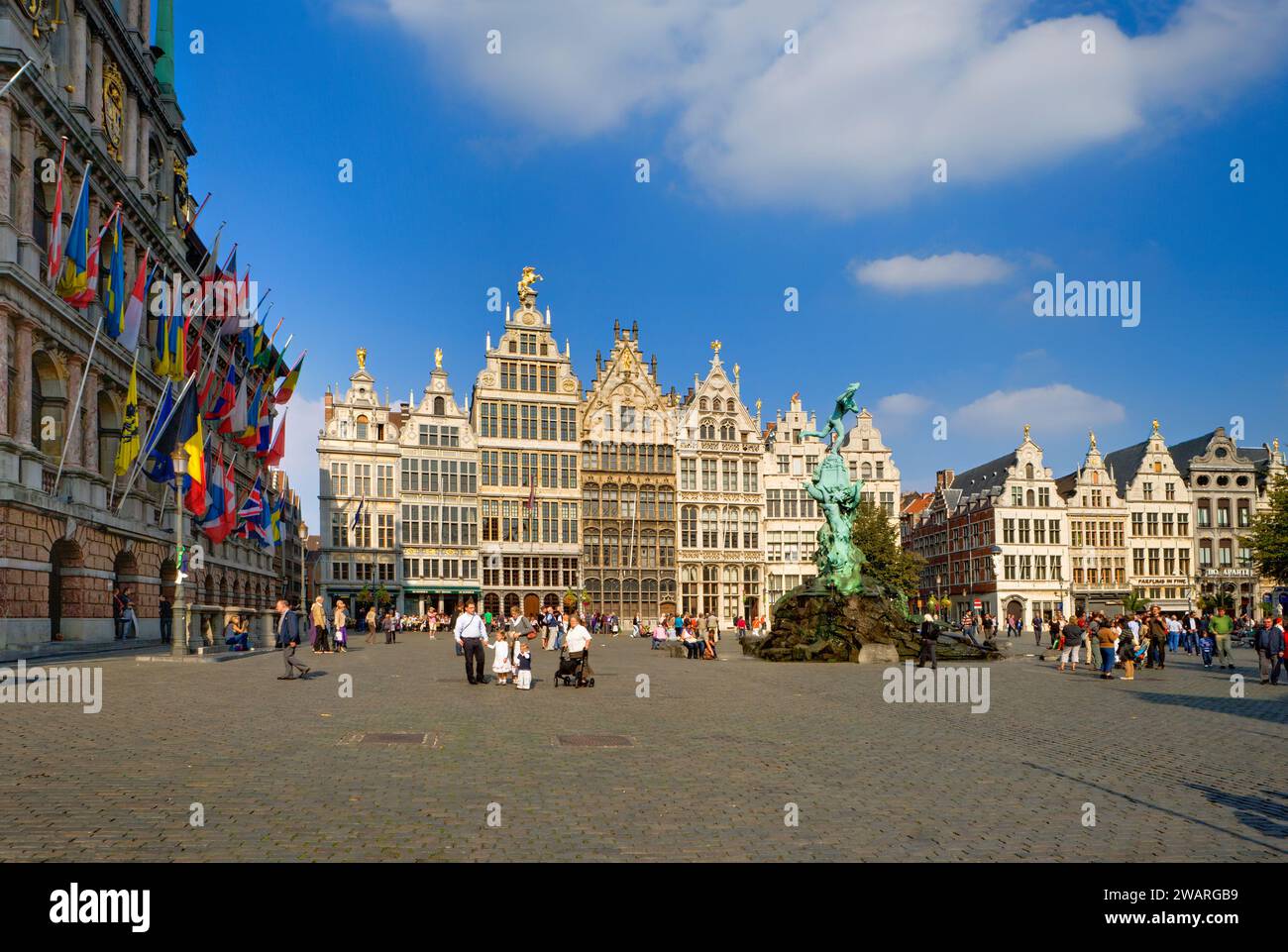 Antwerpen, Antwerp, Flanders, Belgium, Rathaus, Stadhuis, Grote Markt ...