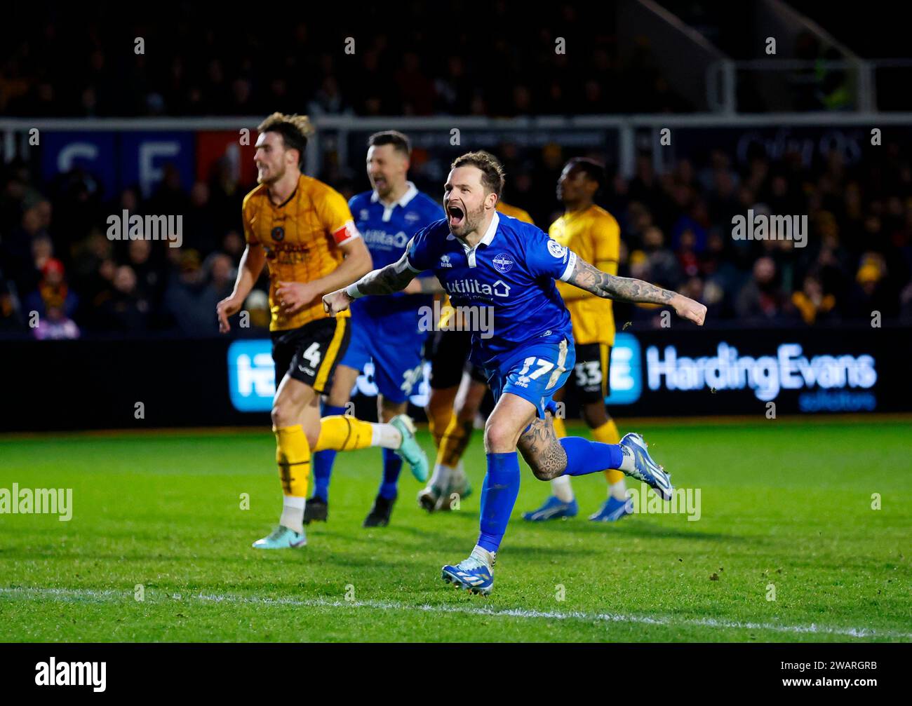 Eastleigh's Chris Maguire celebrates after scoring their side's first ...
