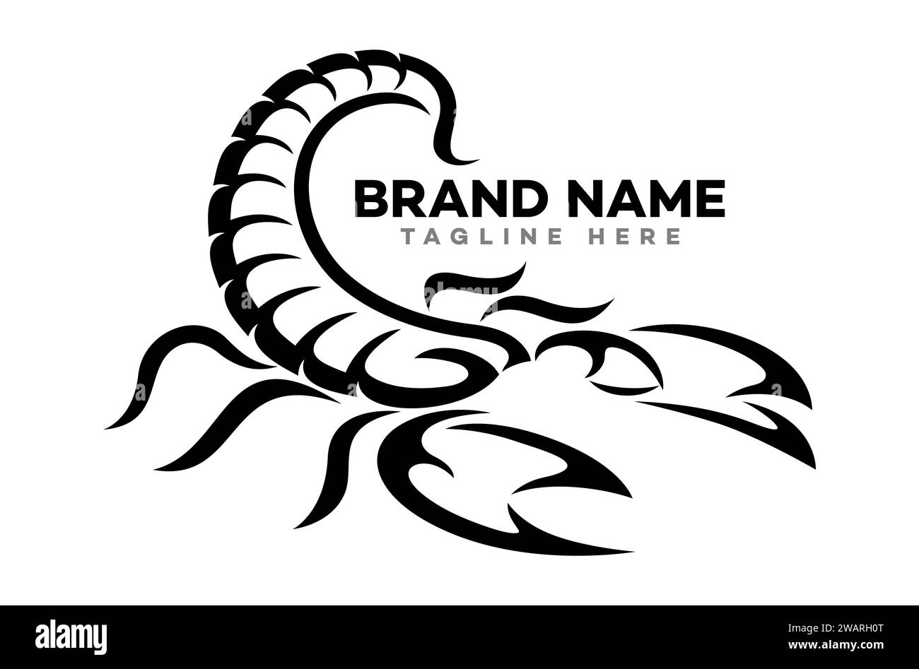 Modern logo scorpion in attack. Vector illustration Stock Vector Image ...