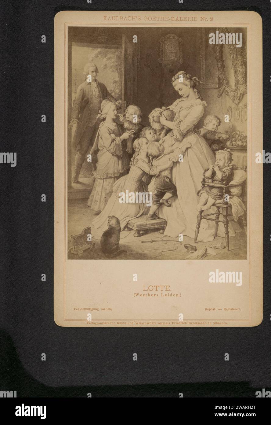 Photo production of a scene with Lotte from Goethe's the suffering of ...