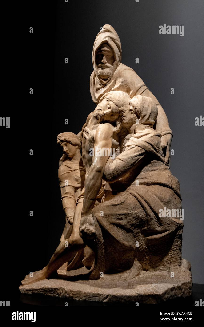 FLORENCE, ITALY - SEPTEMBER 18, 2023 - The unfinished Pieta sculpture ...