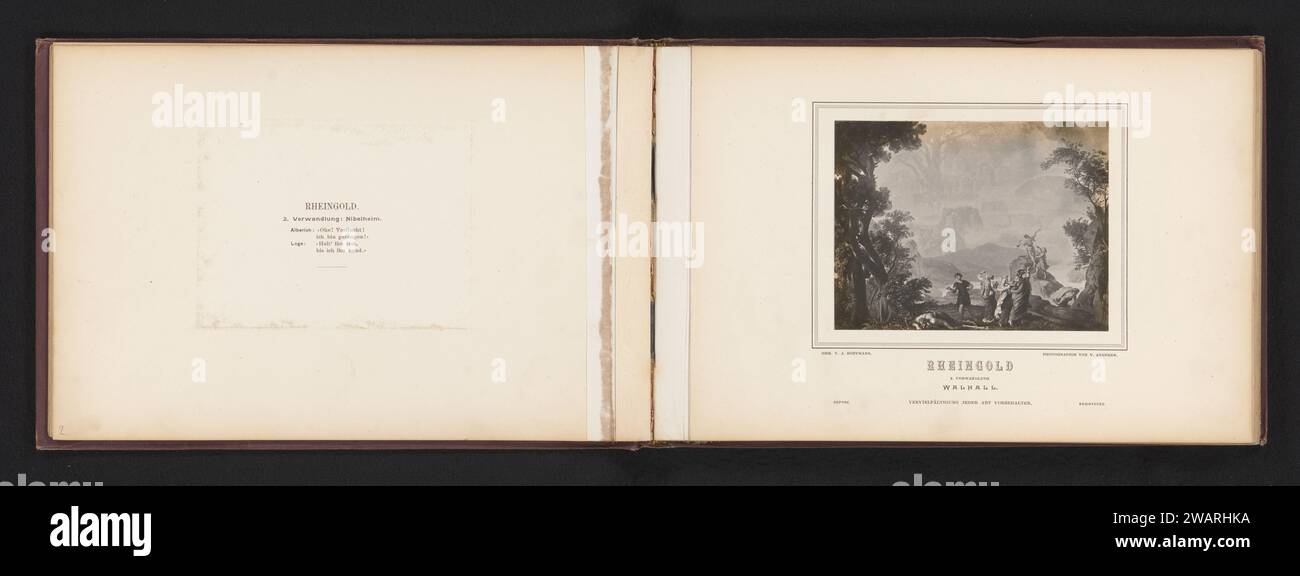 Photo production of a painting, representing Wodan leads the gods to ...