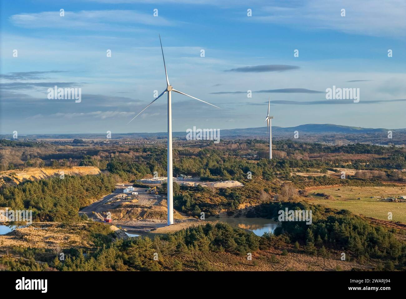Wareham, Dorset, UK. 6th January 2023. UK Weather: Aerial view of the ...