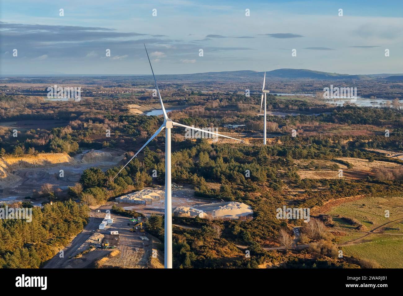 Wareham, Dorset, UK. 6th January 2023. UK Weather: Aerial view of the ...