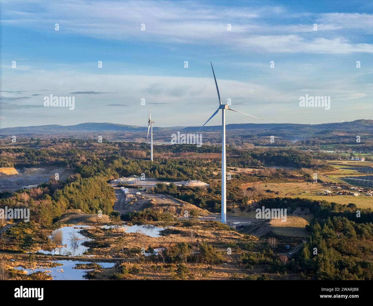 Wareham, Dorset, UK. 6th January 2023. UK Weather: Aerial view of the ...