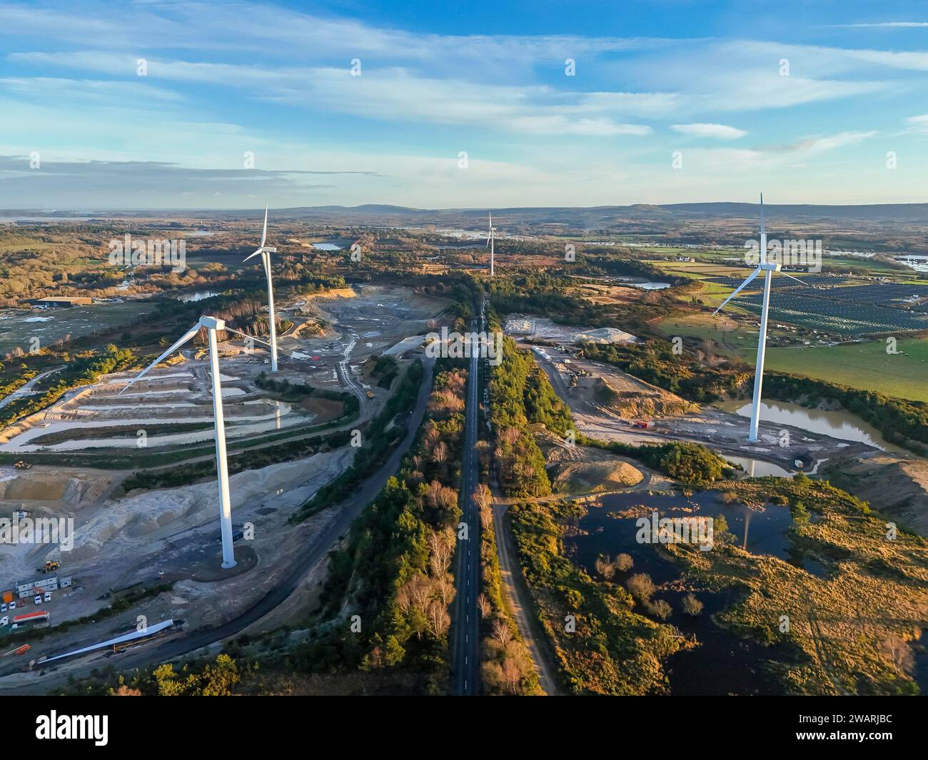 Wareham, Dorset, UK. 6th January 2023. UK Weather: Aerial view of the ...