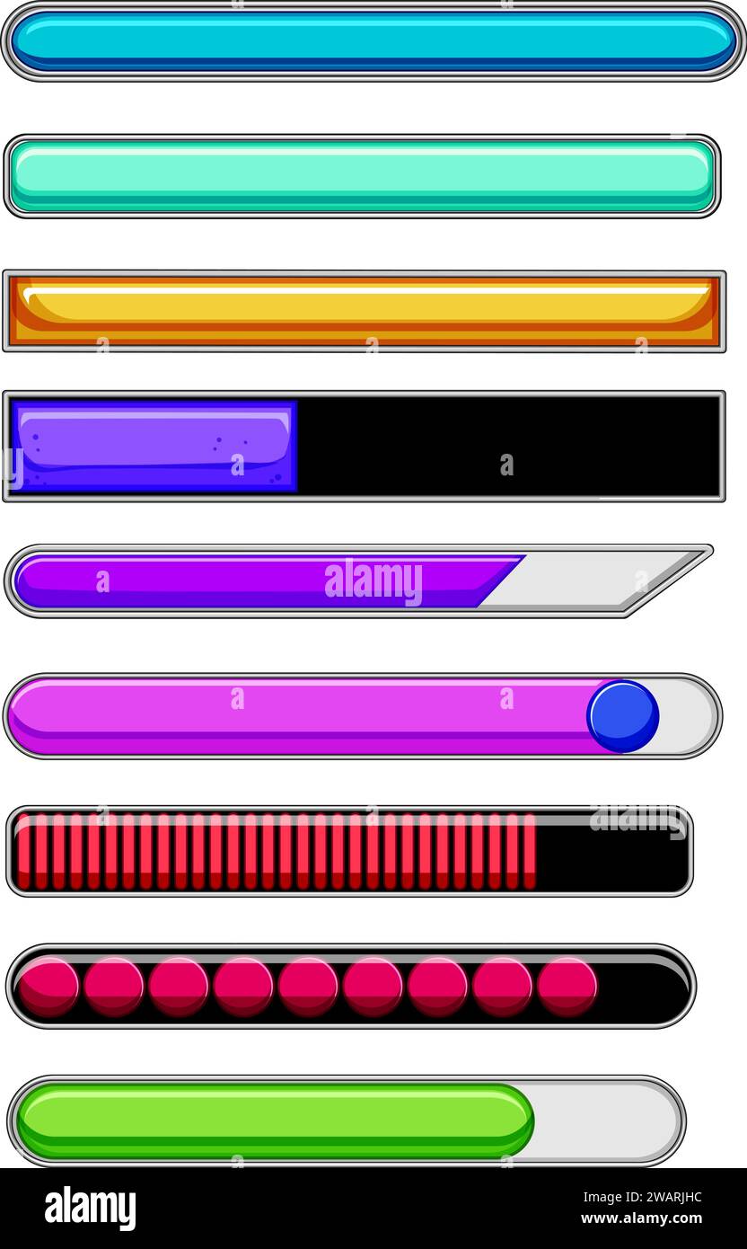 progress bar set cartoon vector illustration Stock Vector Image & Art ... progress bar set cartoon vector illustration Stock Vector Image & Art ...