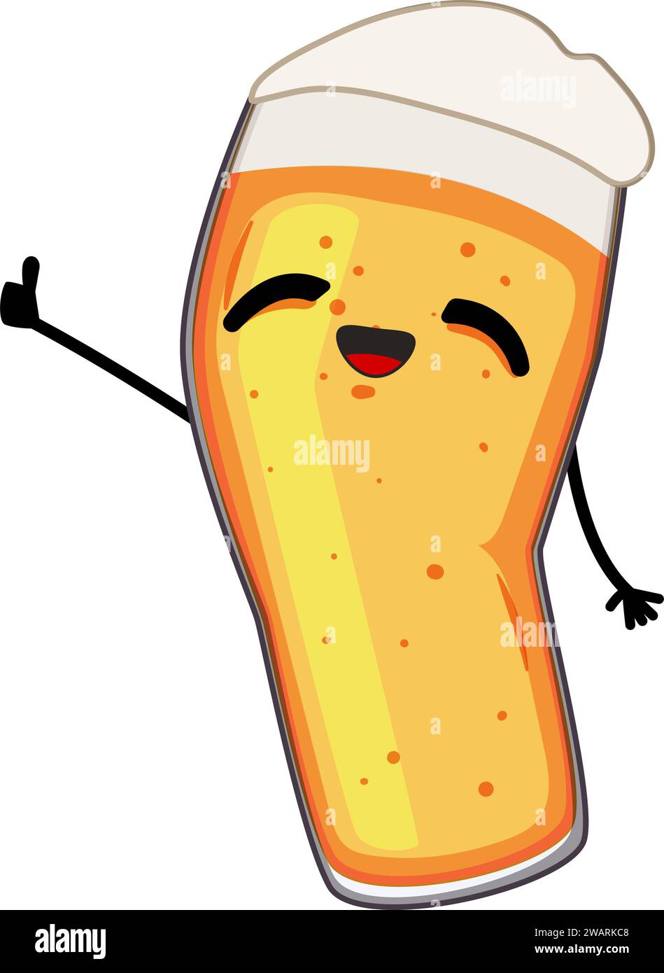 glass beer mug character cartoon vector illustration Stock Vector Image ...