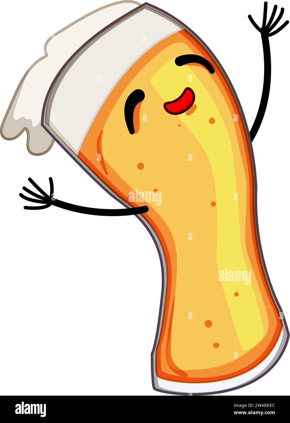 pint beer mug character cartoon vector illustration Stock Vector Image ...