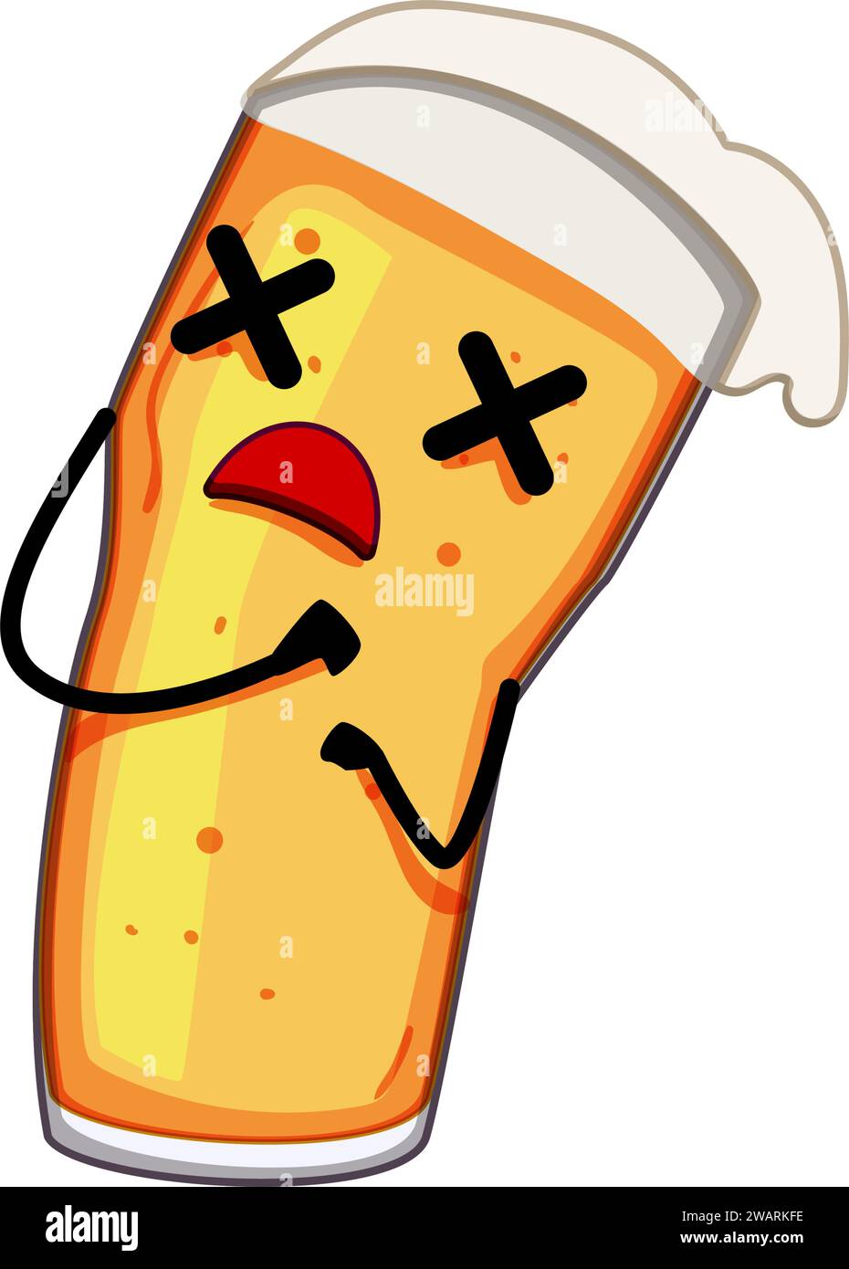 froth beer mug character cartoon vector illustration Stock Vector Image ...