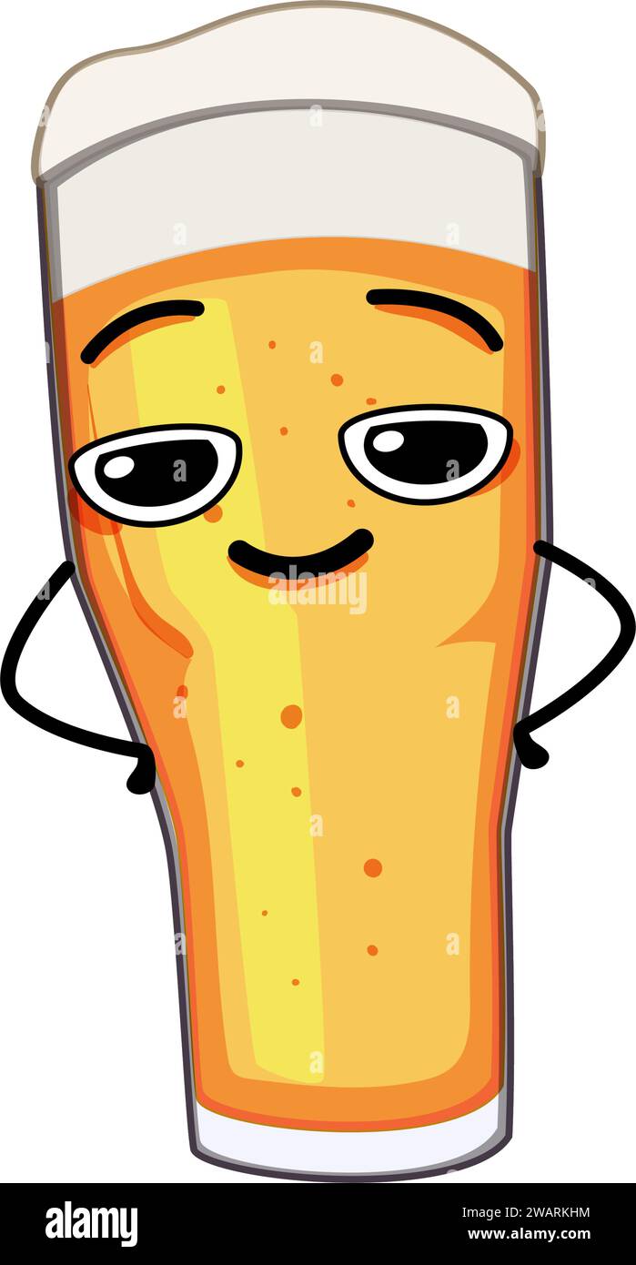 drink beer mug character cartoon vector illustration Stock Vector Image ...