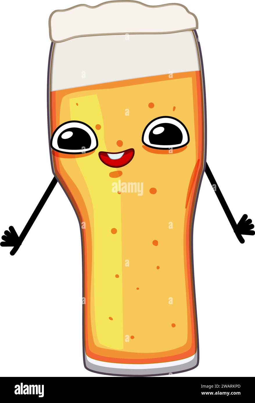 toast beer mug character cartoon vector illustration Stock Vector Image ...