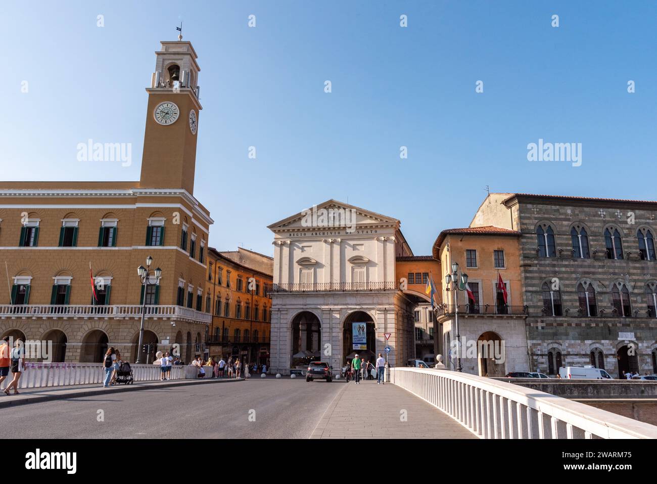PISA, ITALY - SEPTEMBER 17, 2023 - Front of the Logge dei Banchi ...