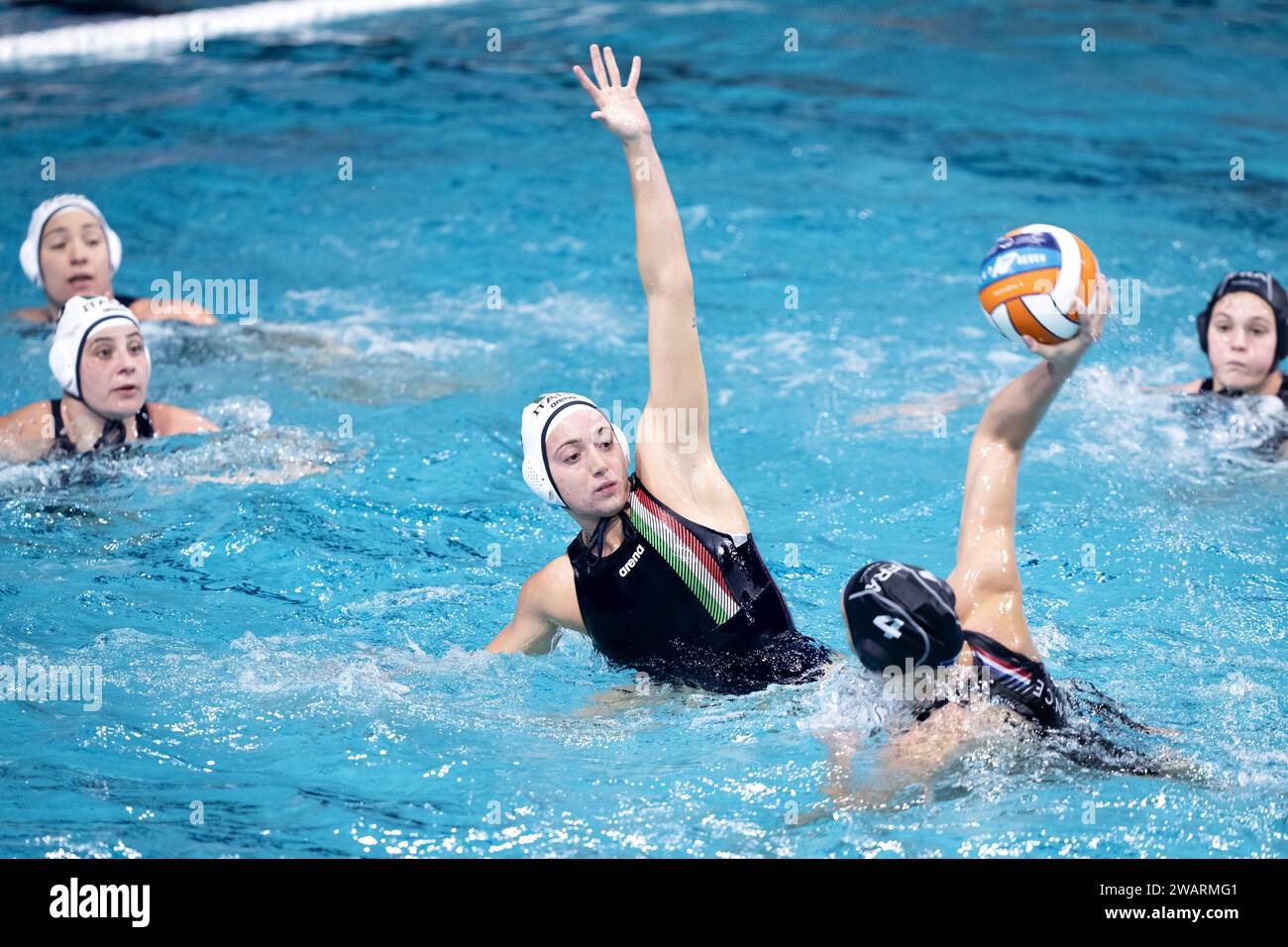 EINDHOVEN - Silvia Avegno of the Italian water polo team (f) in action ...