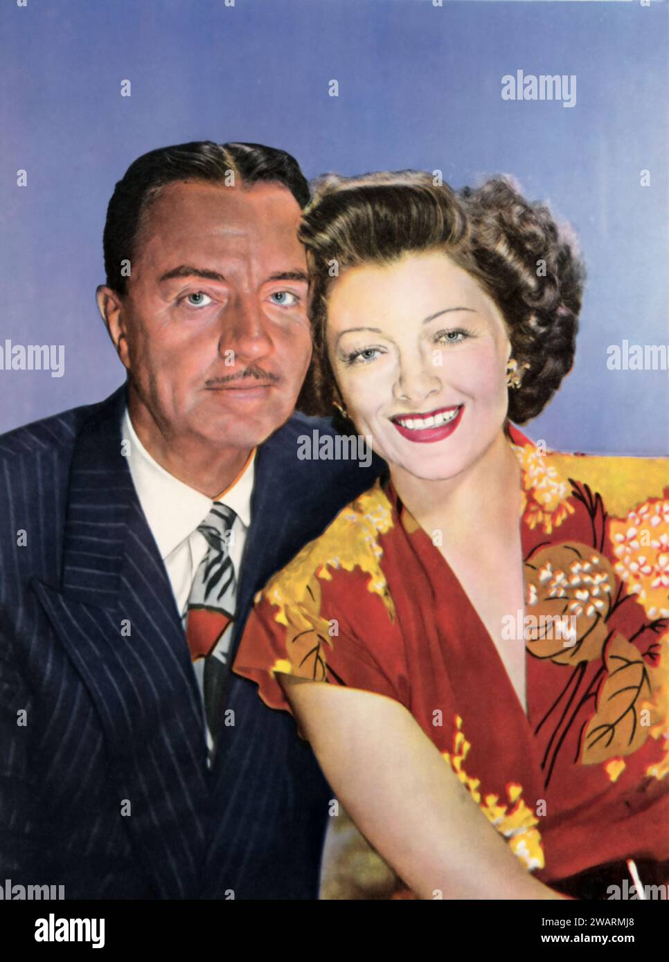 William Powell and Myrna Loy, celebrated for their roles in the 'Thin Man' film series. This ...