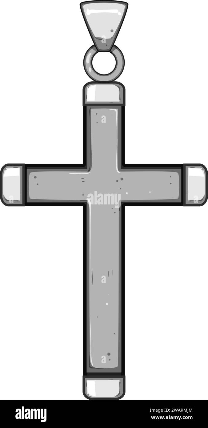church cross christian cartoon vector illustration Stock Vector Image ...