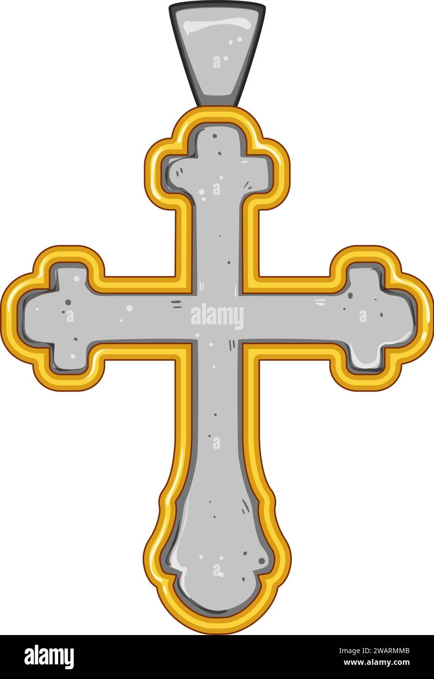 religious cross christian cartoon vector illustration Stock Vector ...