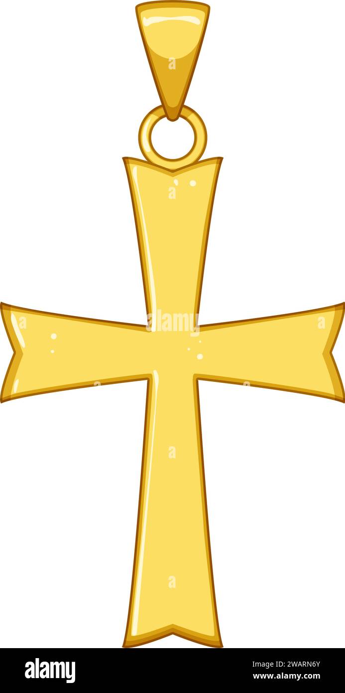 symbol cross christian cartoon vector illustration Stock Vector Image ...