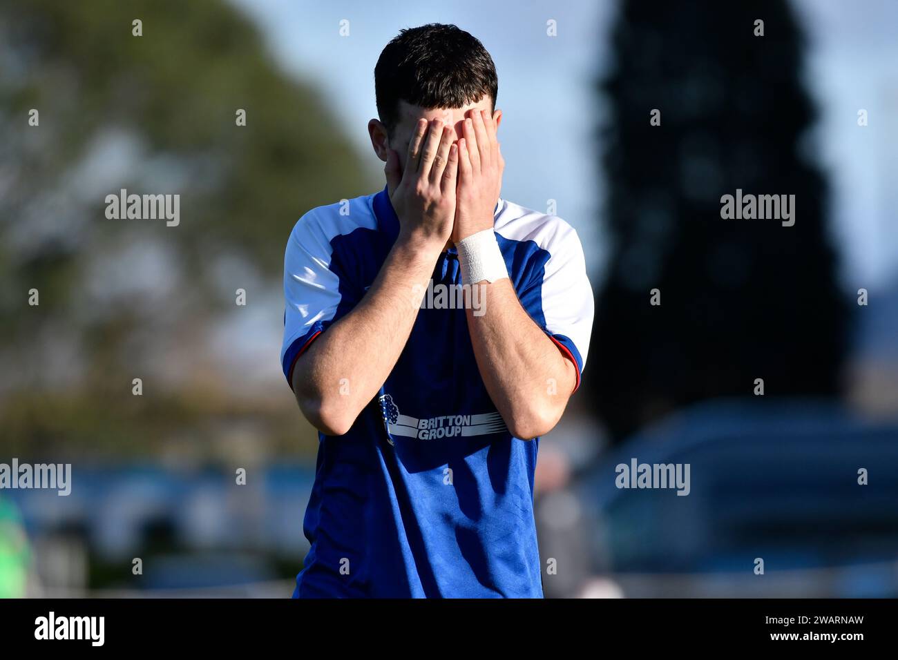 Landore, Swansea, Wales. 6 January 2024. Revin Domi of Ipswich Town ...