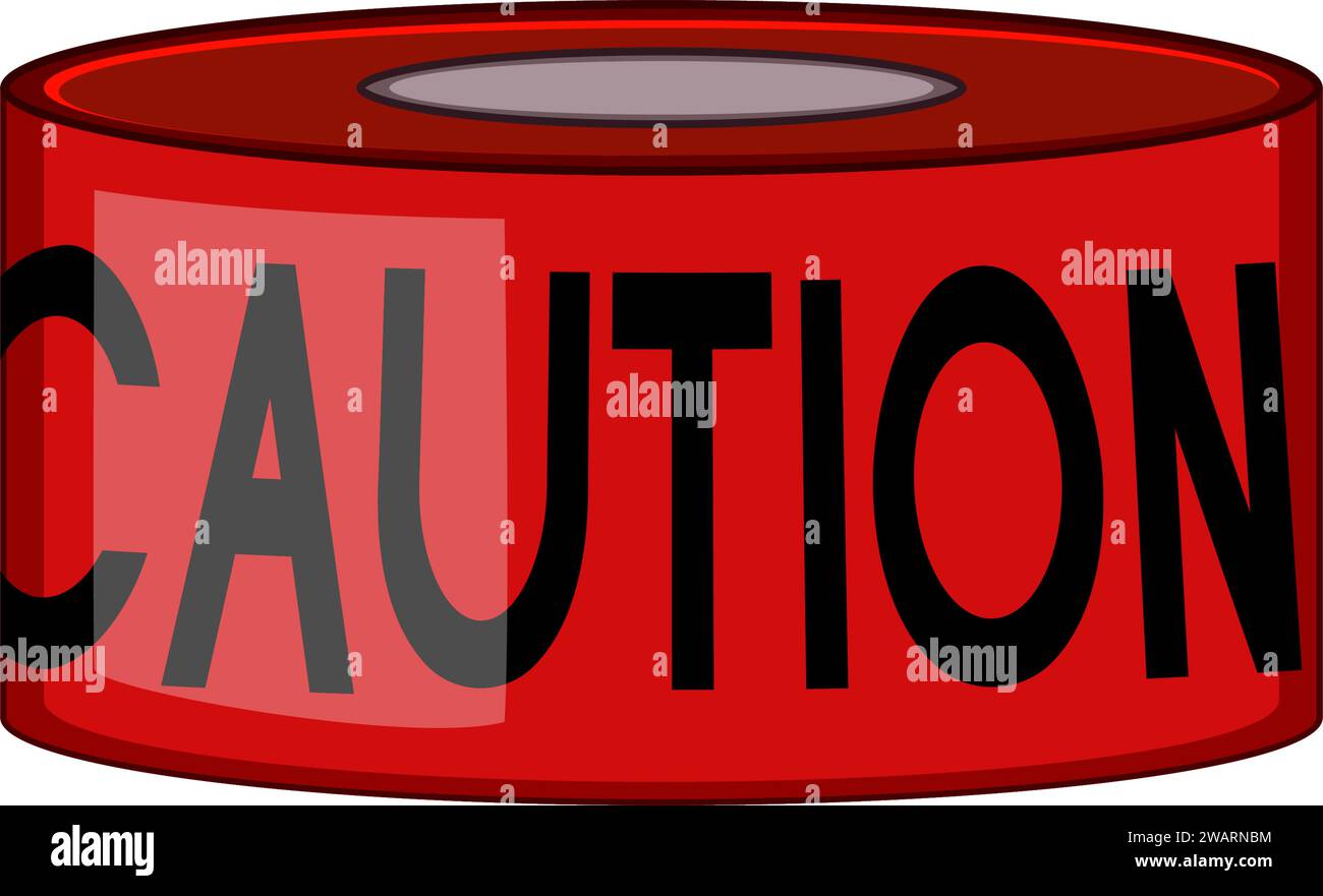 line danger tape cartoon vector illustration Stock Vector Image & Art ...