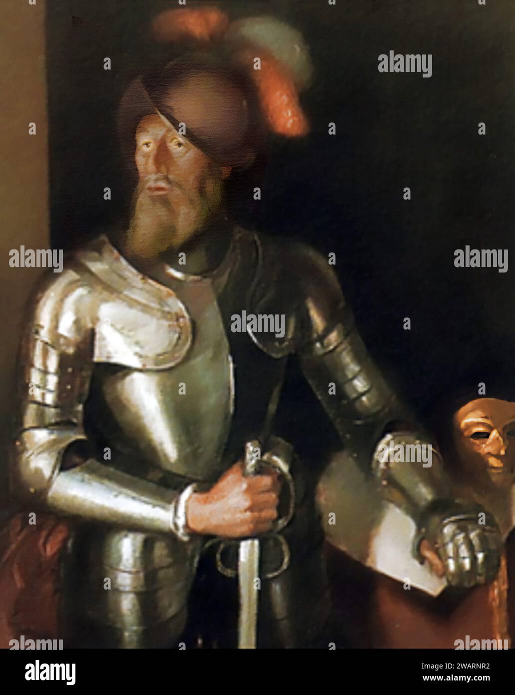 Francisco de Orellana. Portrait of the Spanish explorer and ...