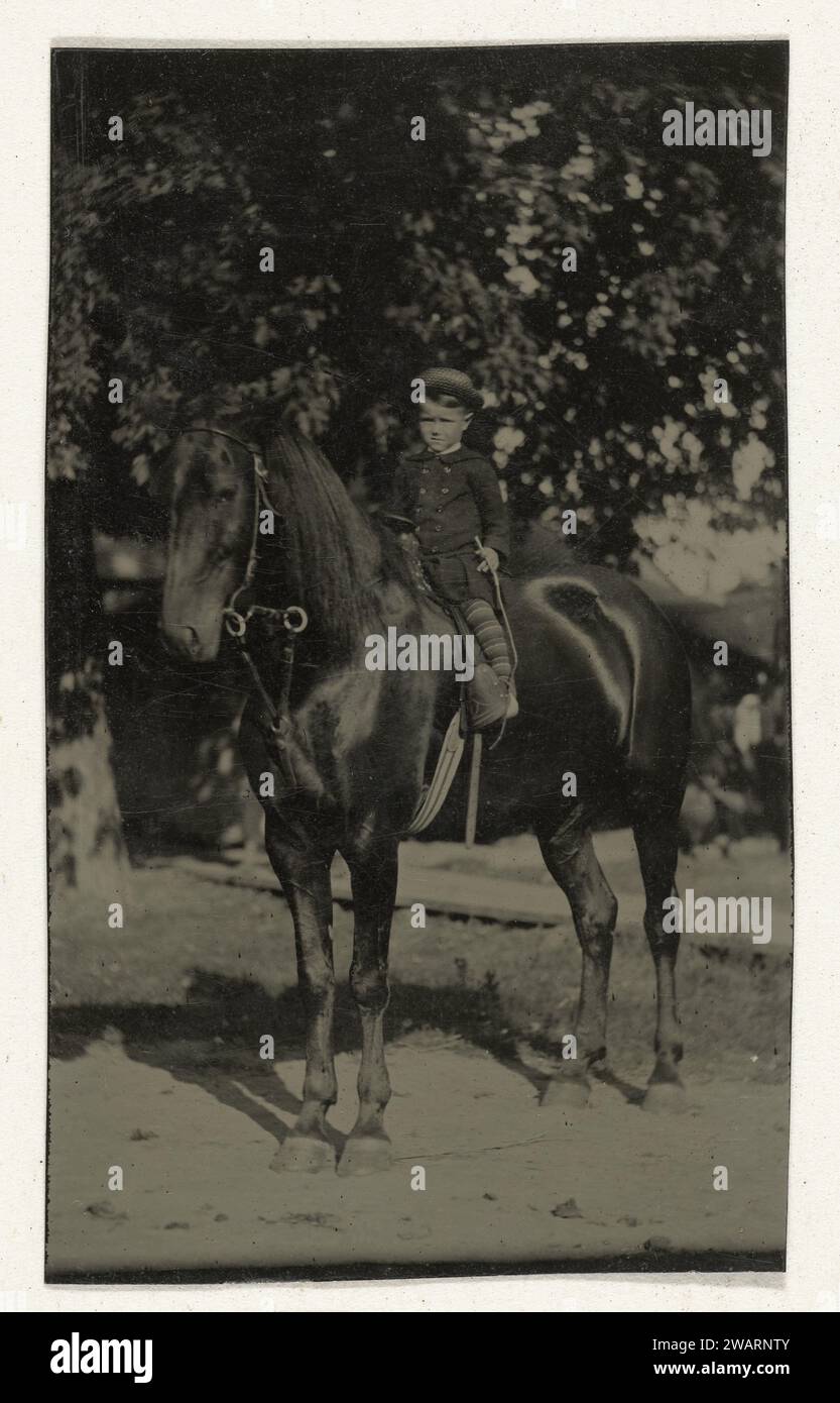 Boy on horseback, c. 1890 - c. 1910 photograph United States of America ...