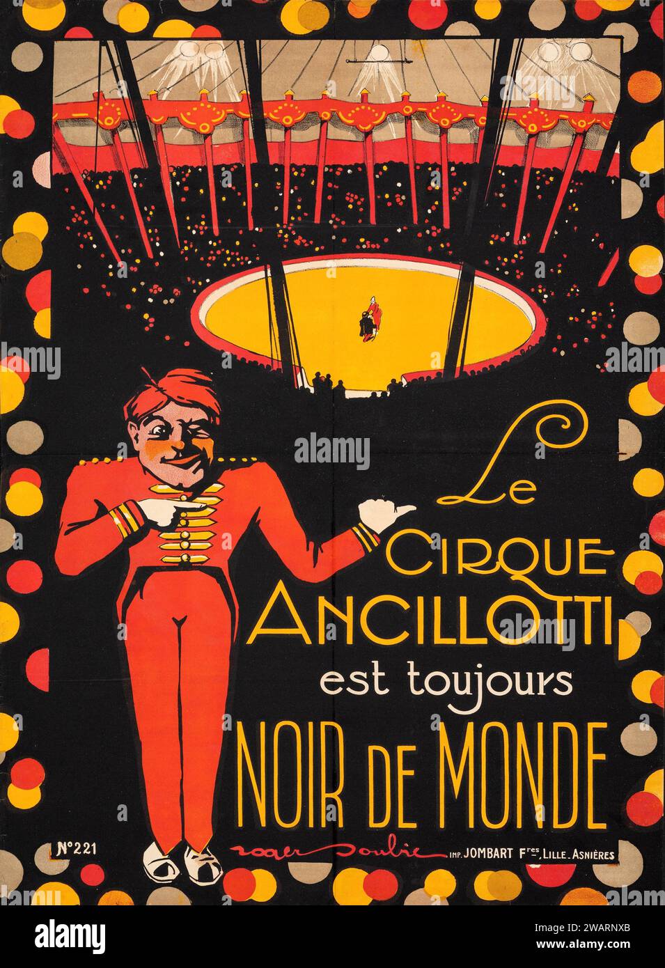 Le Cirque Ancillotti (c. 1920s) French Circus Poster - Roger Soubie ...