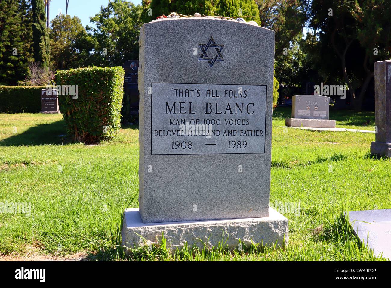 Los Angeles, California: MEL BLANC grave at Hollywood Forever Cemetery ...