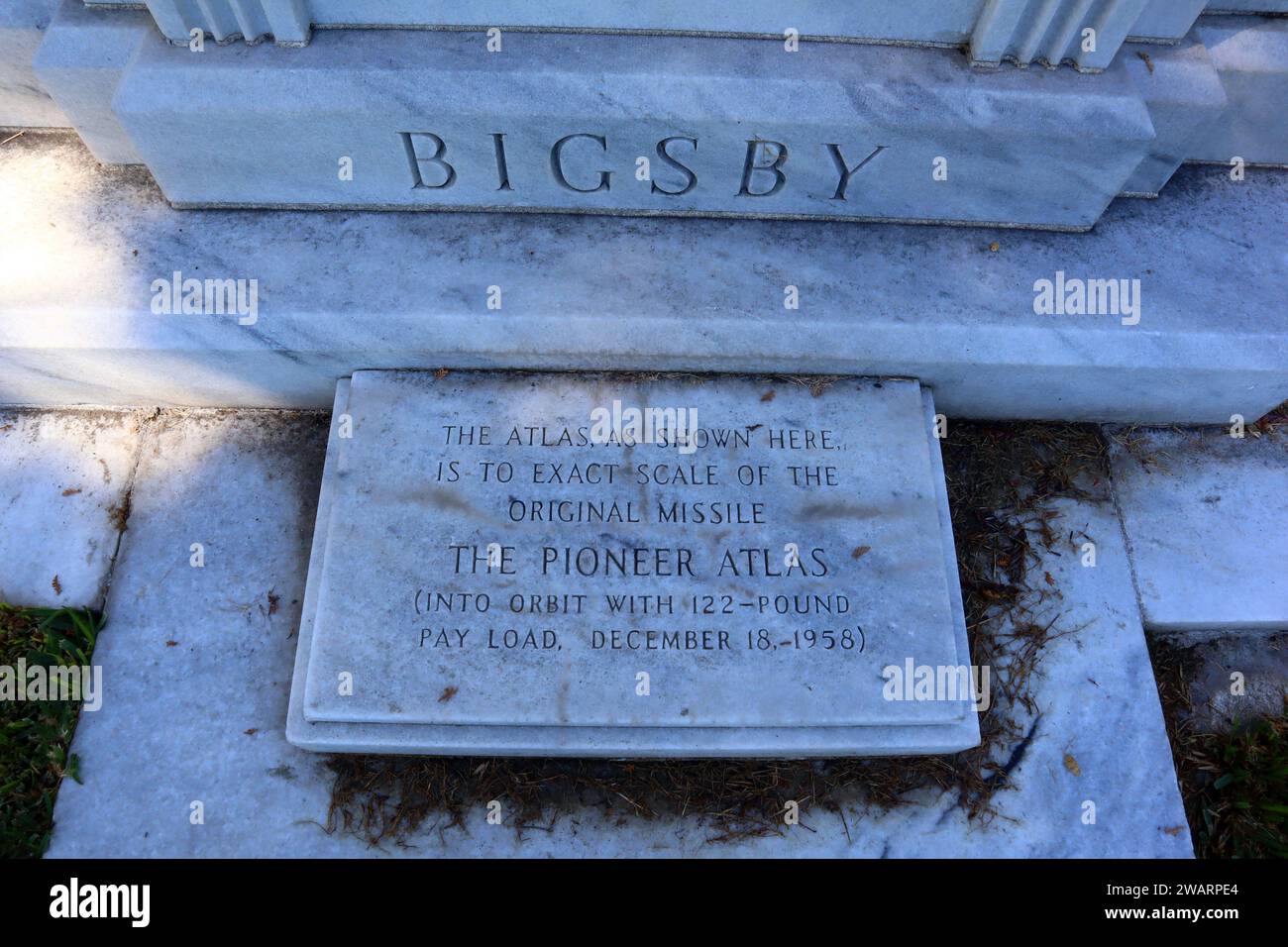 Los Angeles, California: CARL MORGAN BIGSBY, the Pioneer Atlas grave at ...