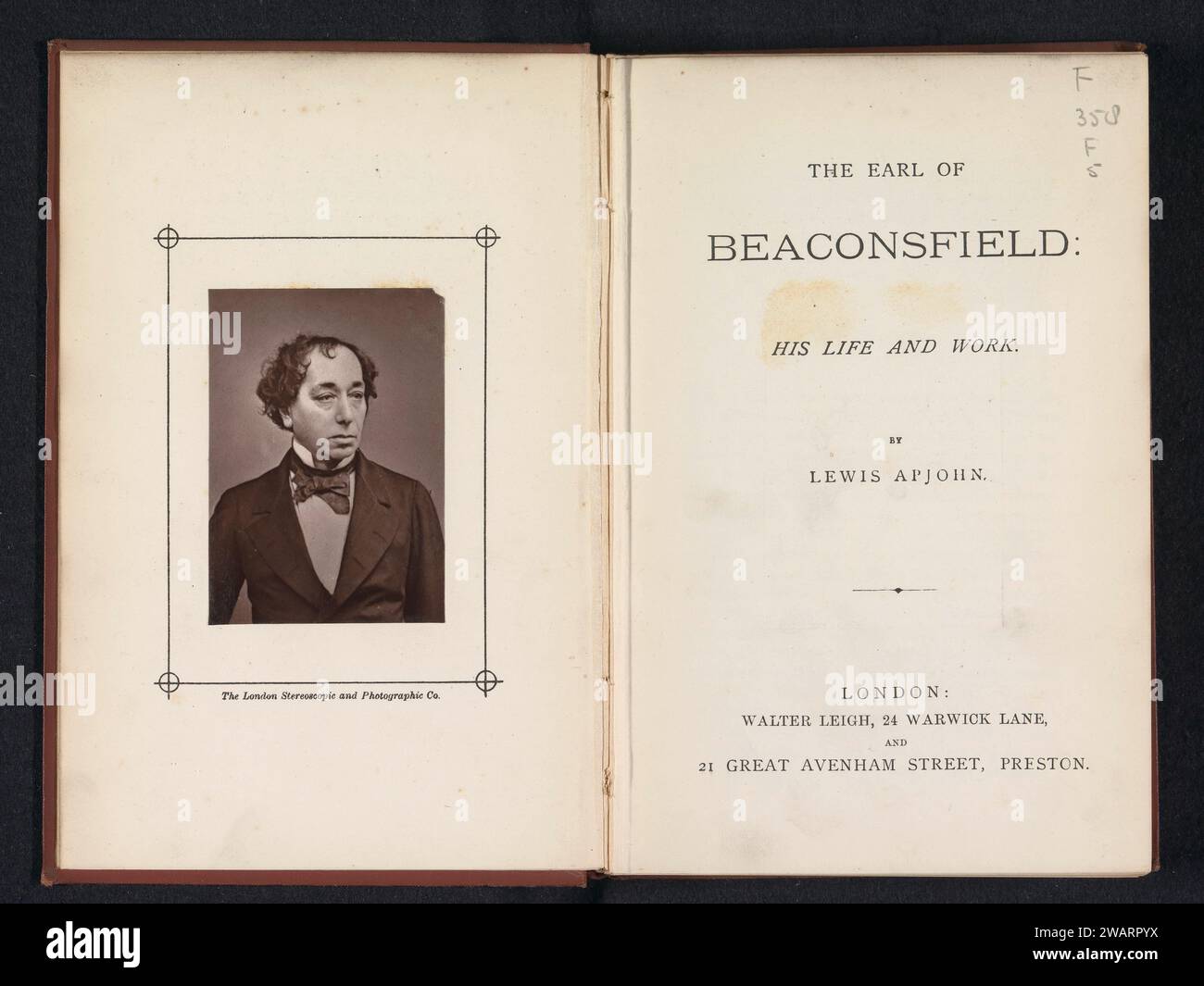 The earl of Beaconsfield his life and work, Lewis Apjohn, c. 1884 book ...