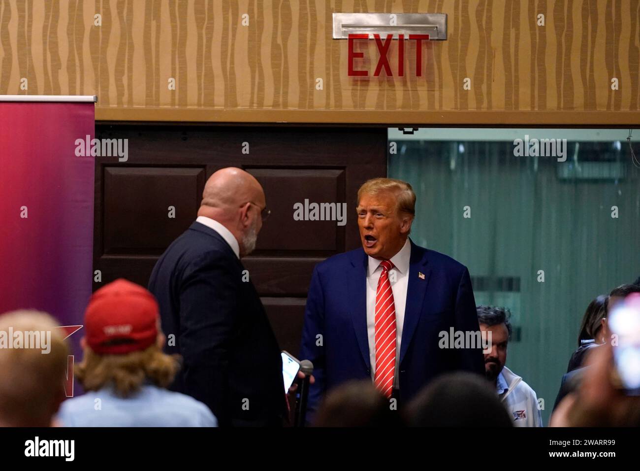Former President Donald Trump greets Chris LaCivita as he arrives to ...