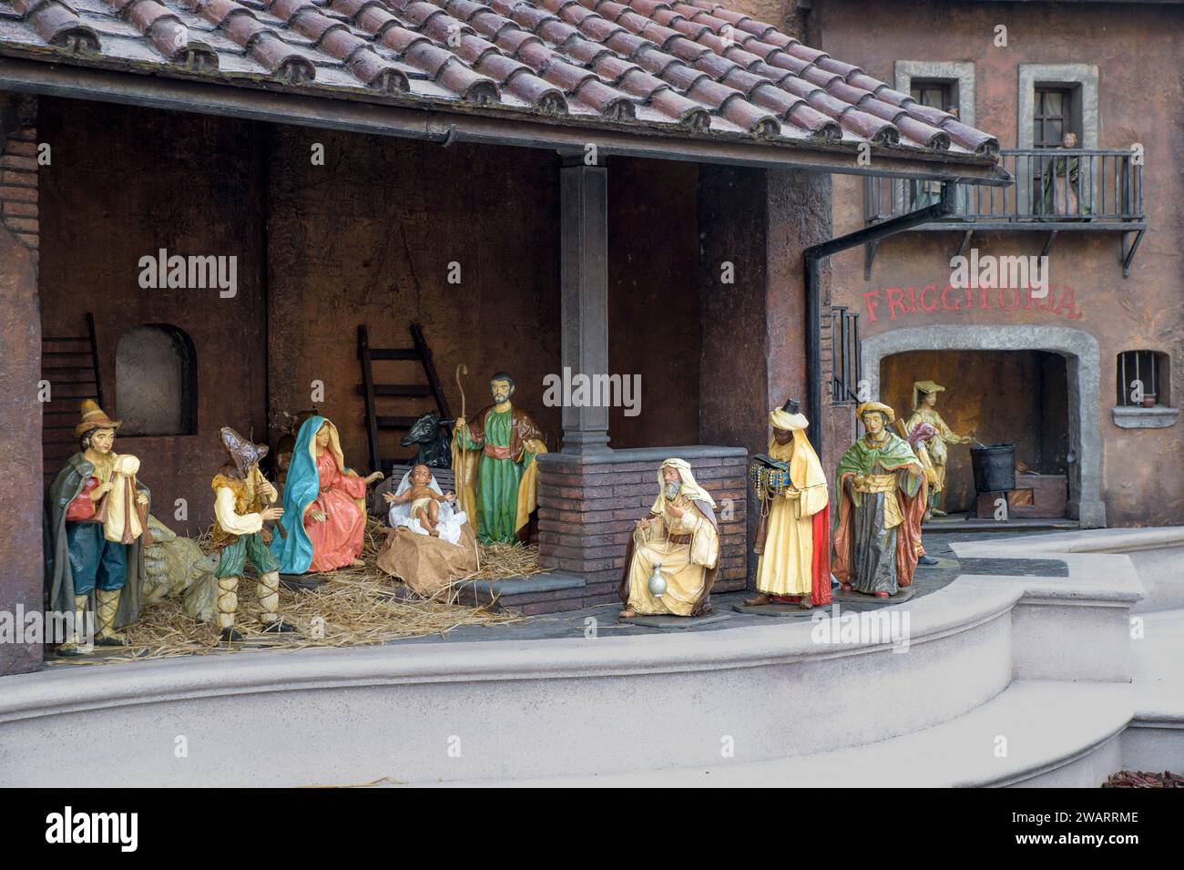 Rome, Italy. 6th Jan, 2024. The traditional Pinellian artistic nativity ...