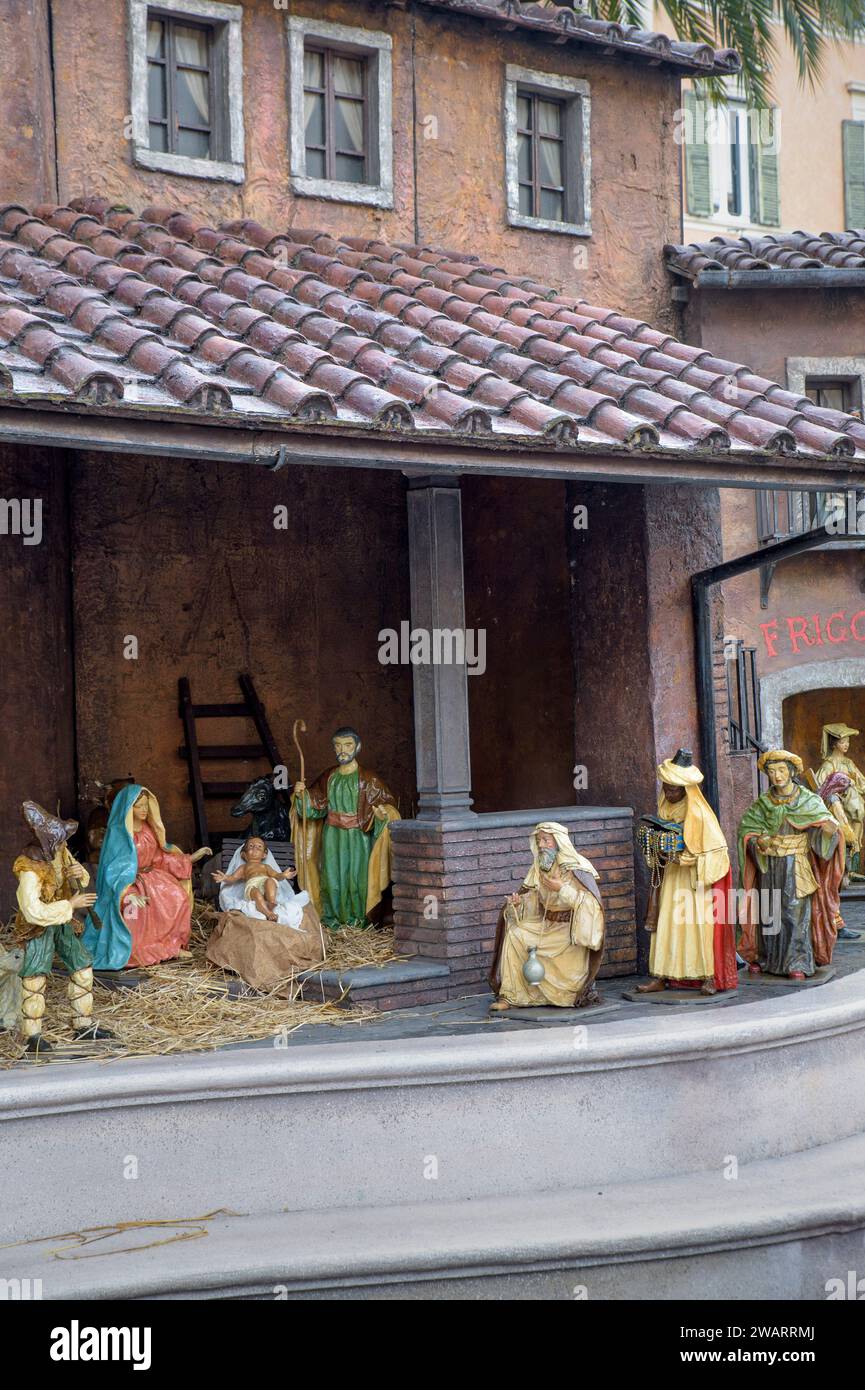 Rome, Italy. 6th Jan, 2024. The traditional Pinellian artistic nativity ...