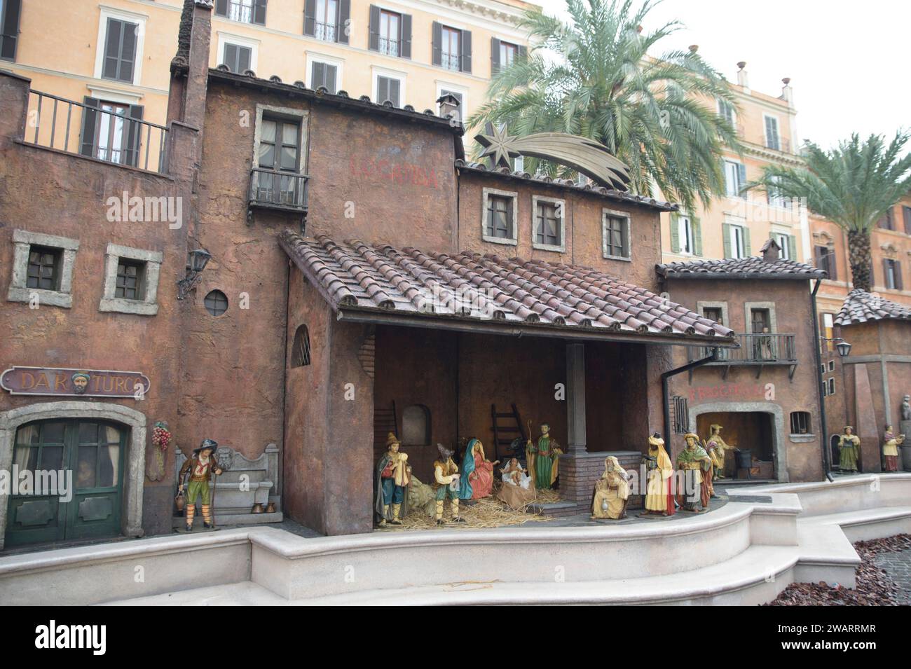 Rome, Italy. 6th Jan, 2024. The traditional Pinellian artistic nativity ...