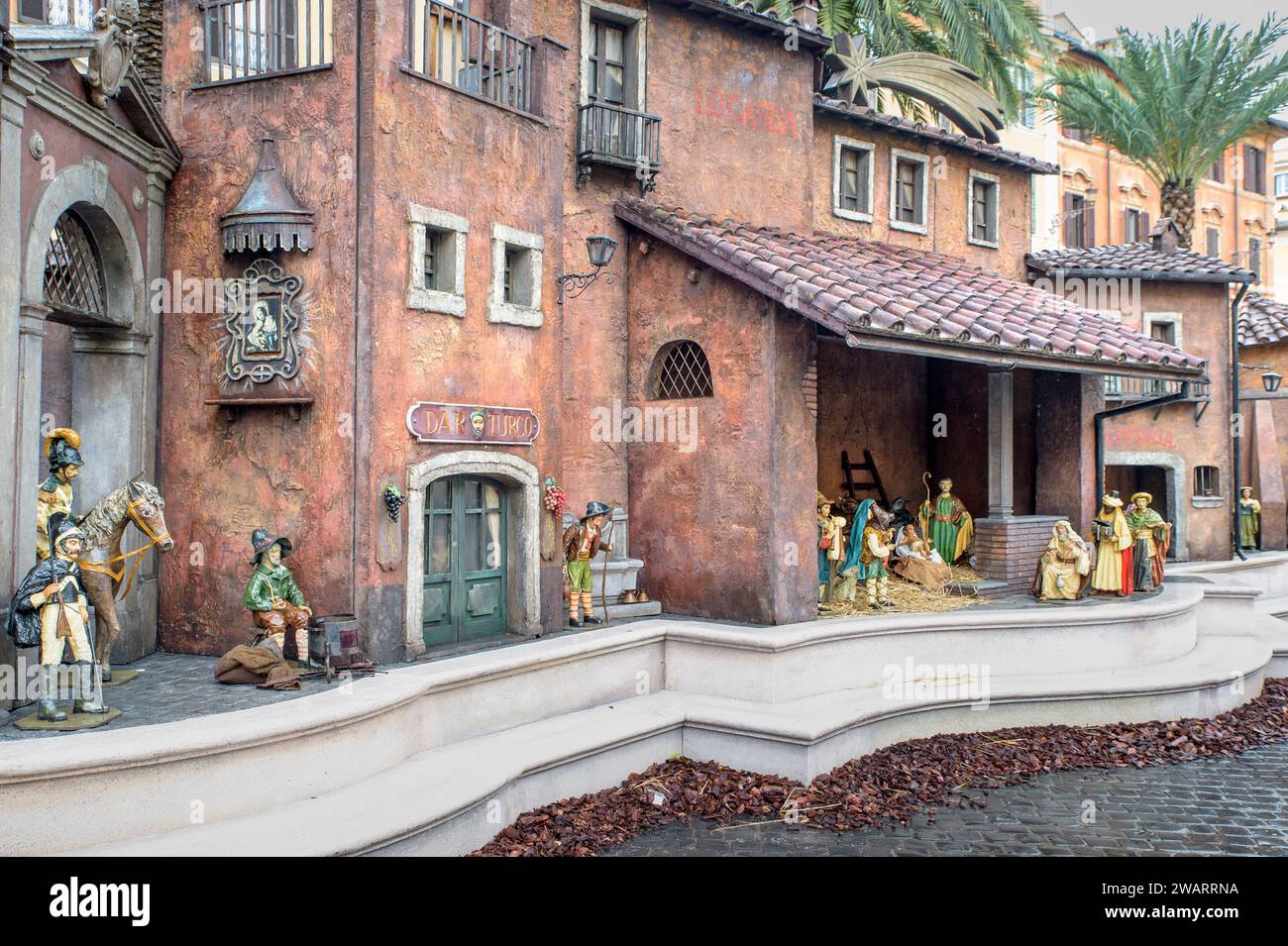 Rome, Italy. 6th Jan, 2024. The traditional Pinellian artistic nativity ...