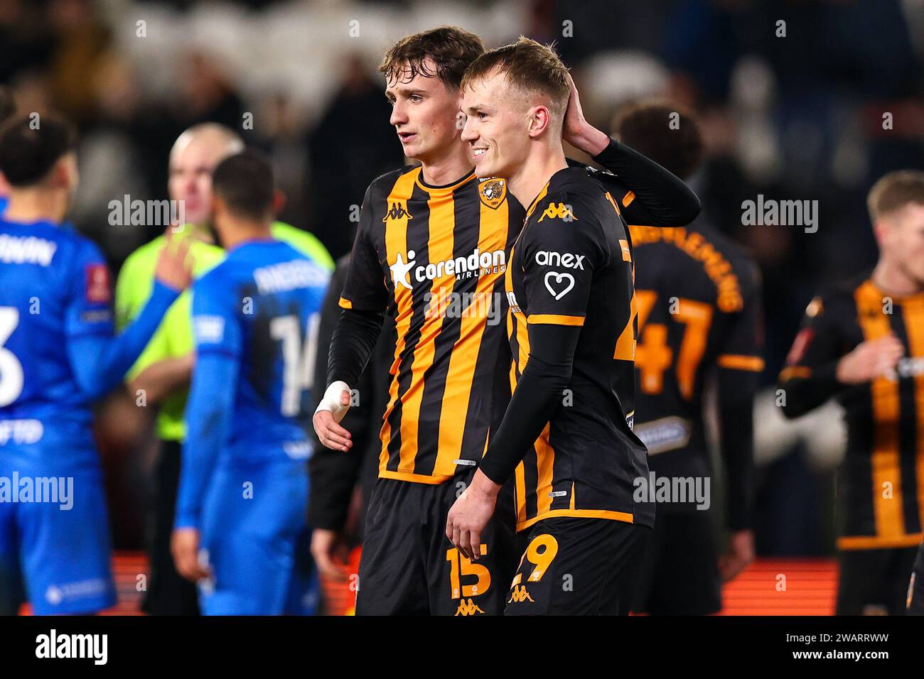Tyler Morton of Hull City celebrates with Matty Jacob of Hull City ...