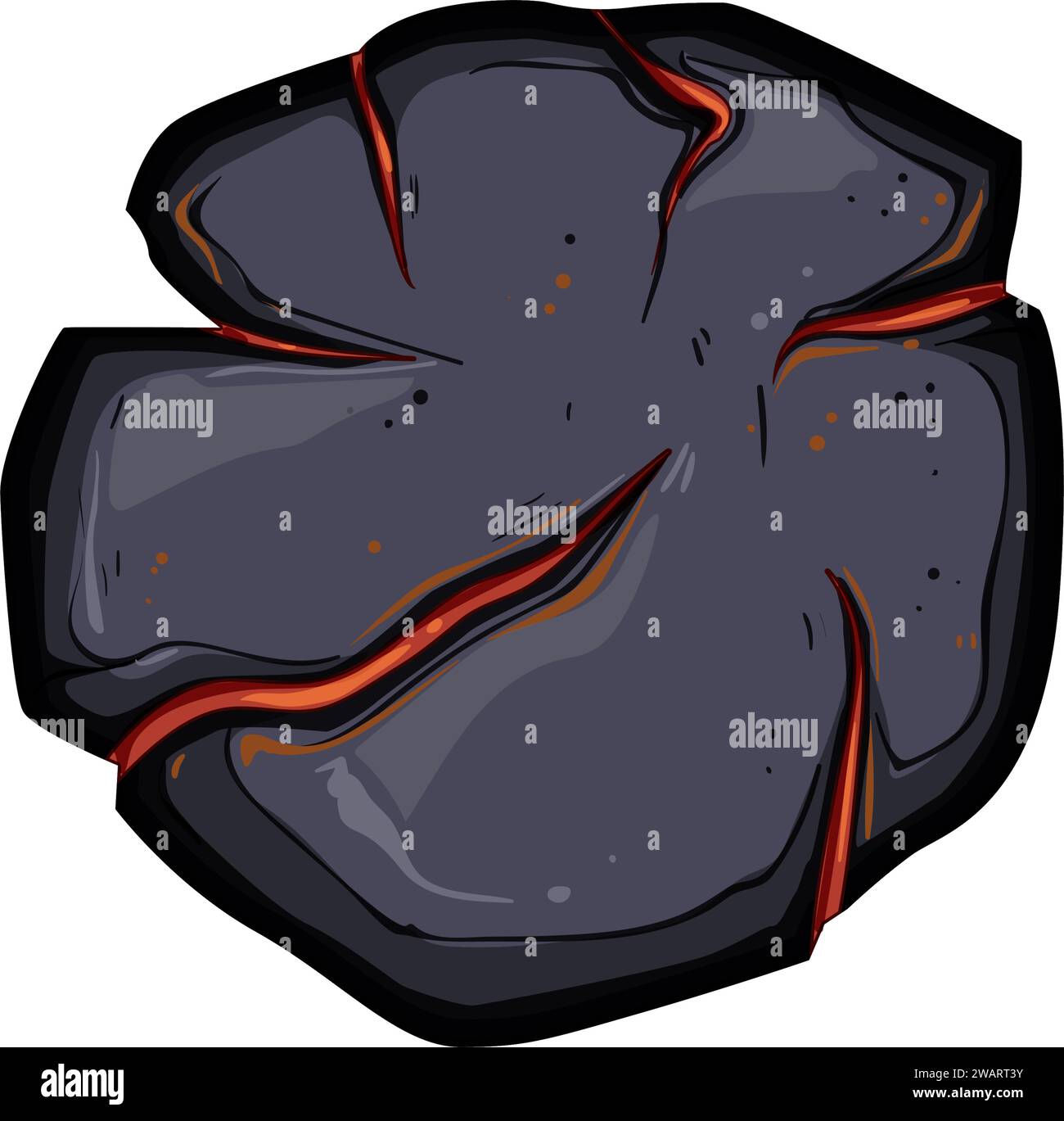 explosion fire ball cartoon vector illustration Stock Vector Image ...