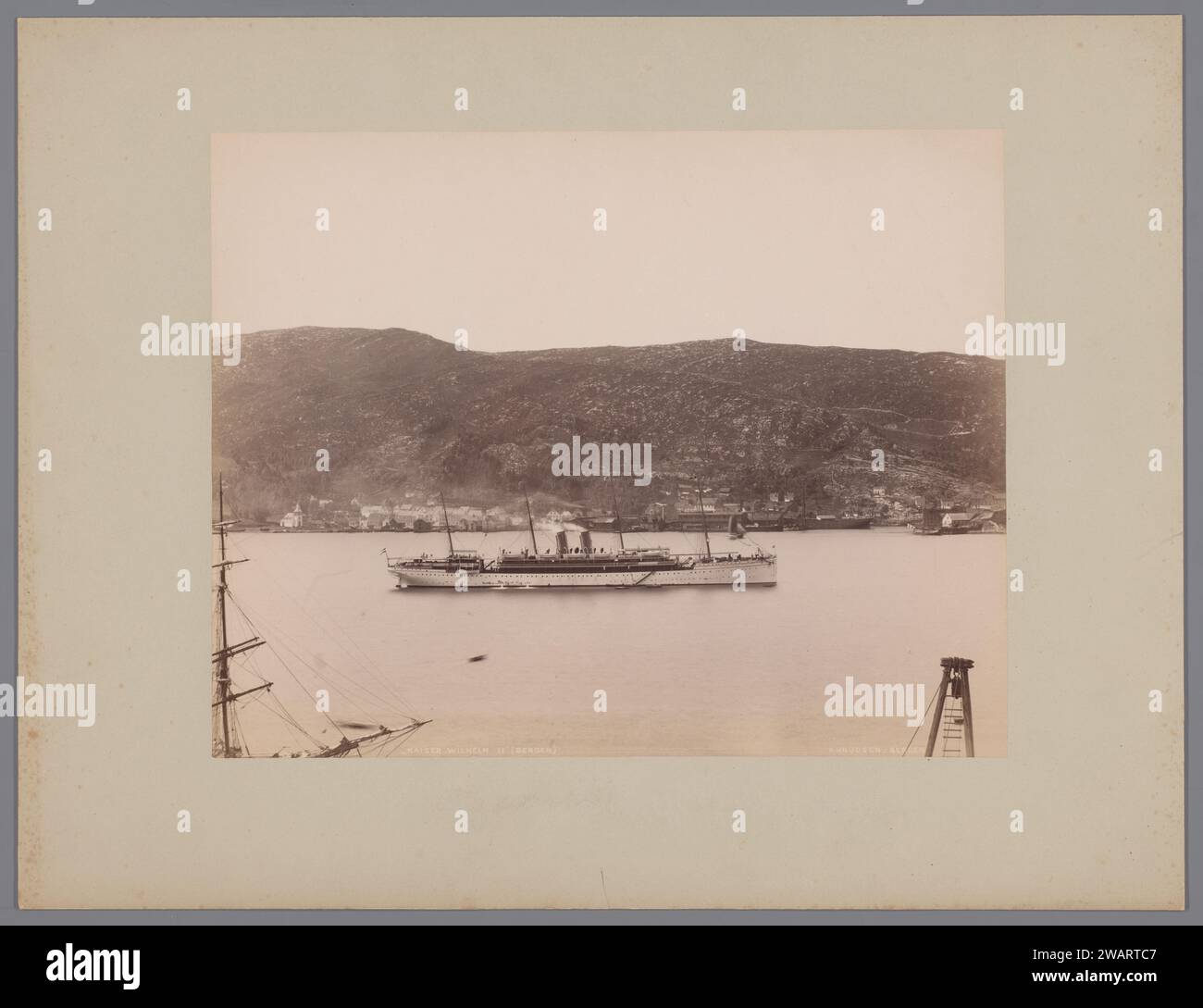Ship "Kaiser Wilhelm II", Bergen, Norway, c. 1870 - c. 1900 photograph ...