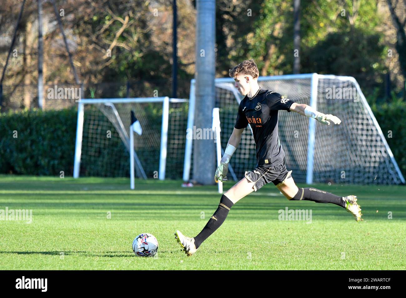 Landore, Swansea, Wales. 6 January 2024. Goalkeeper Kit Margetson of ...