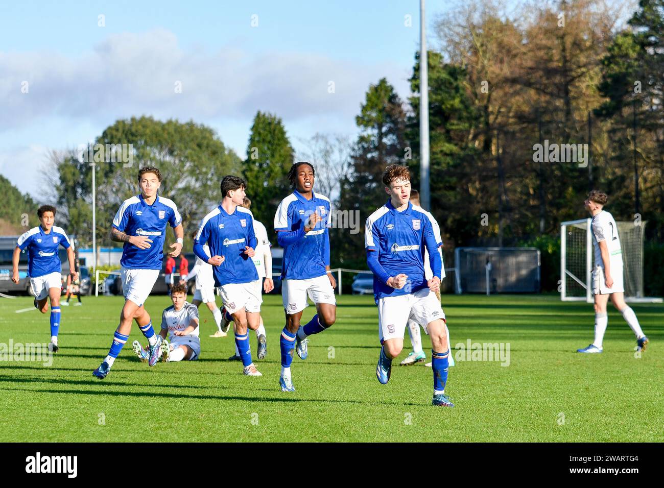 Landore, Swansea, Wales. 6 January 2024. Luke Towler of Ipswich Town ...
