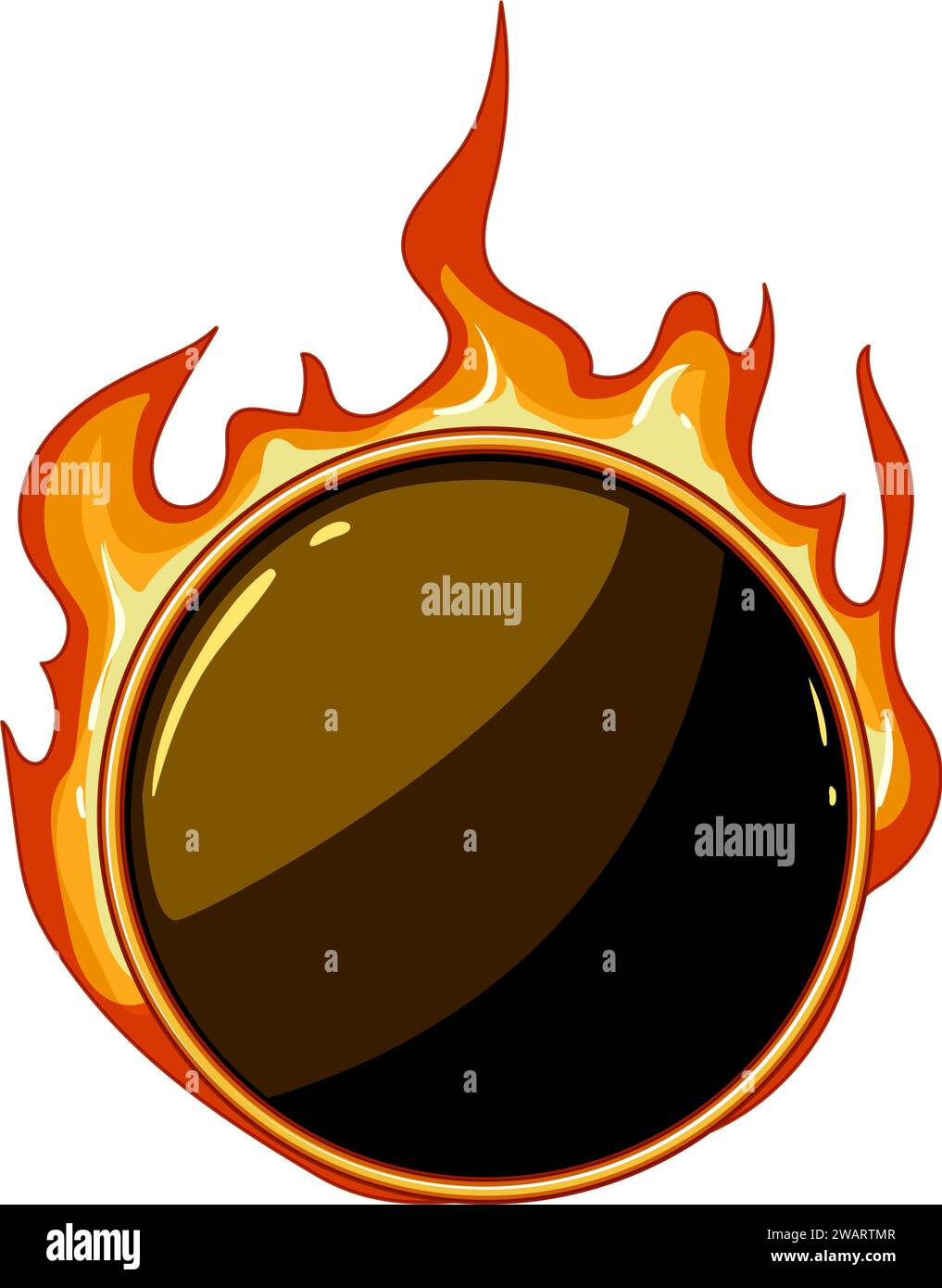 play fire game button cartoon vector illustration Stock Vector Image ...