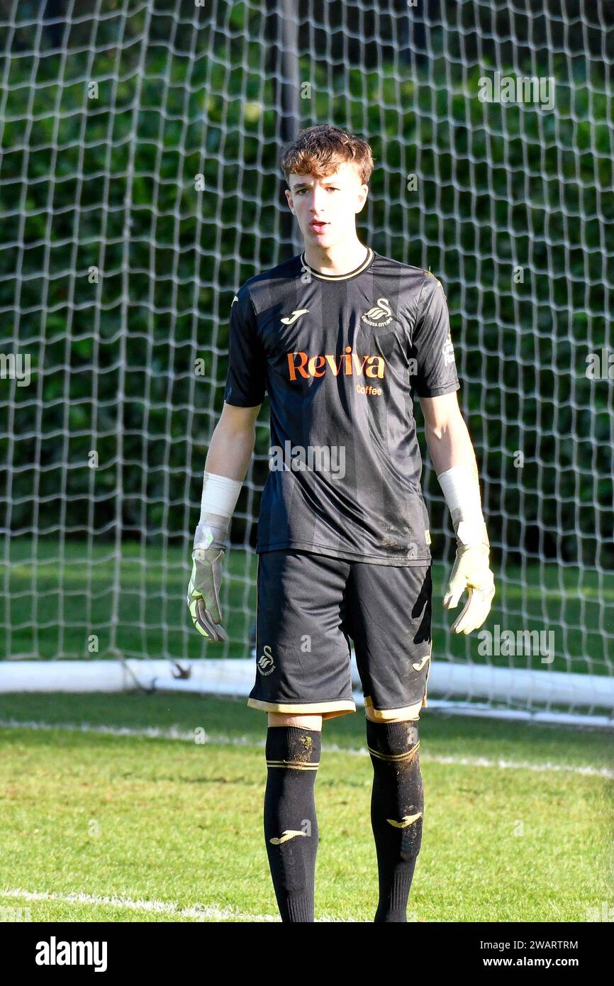Landore, Swansea, Wales. 6 January 2024. Goalkeeper Kit Margetson of ...